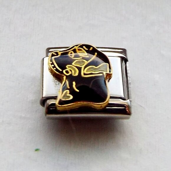 B'linq | Jewelry | Enamel Black Lab Dog Face 9mm Stainless Steel ...